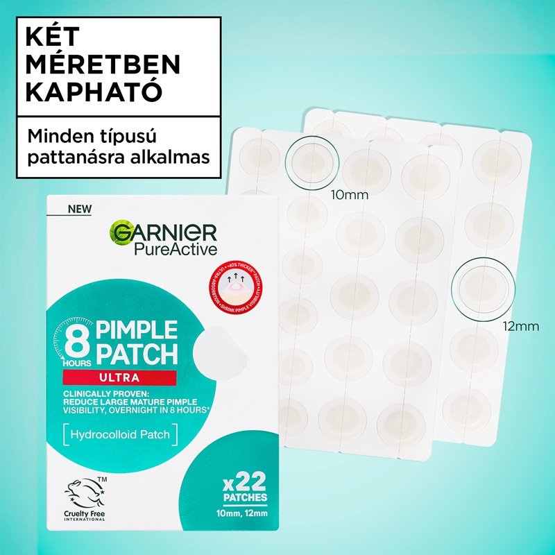 Garnier Pure Active Akár 8 Órás Ultra Pattanás Elleni Tapasz | Garnier